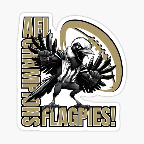 "Collingwood Flagpies AFL Grand Finals Champions Magpies" Sticker for ...
