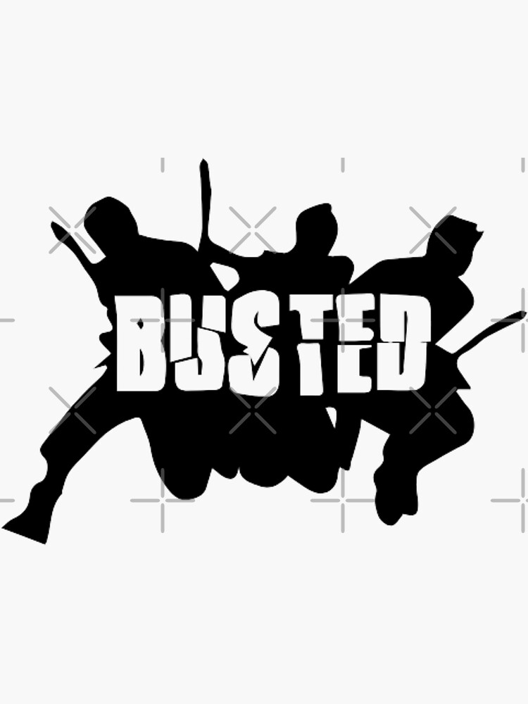 "Busted" Sticker for Sale by Mezo-Design | Redbubble