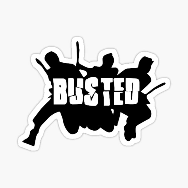 "Busted" Sticker for Sale by Mezo-Design | Redbubble