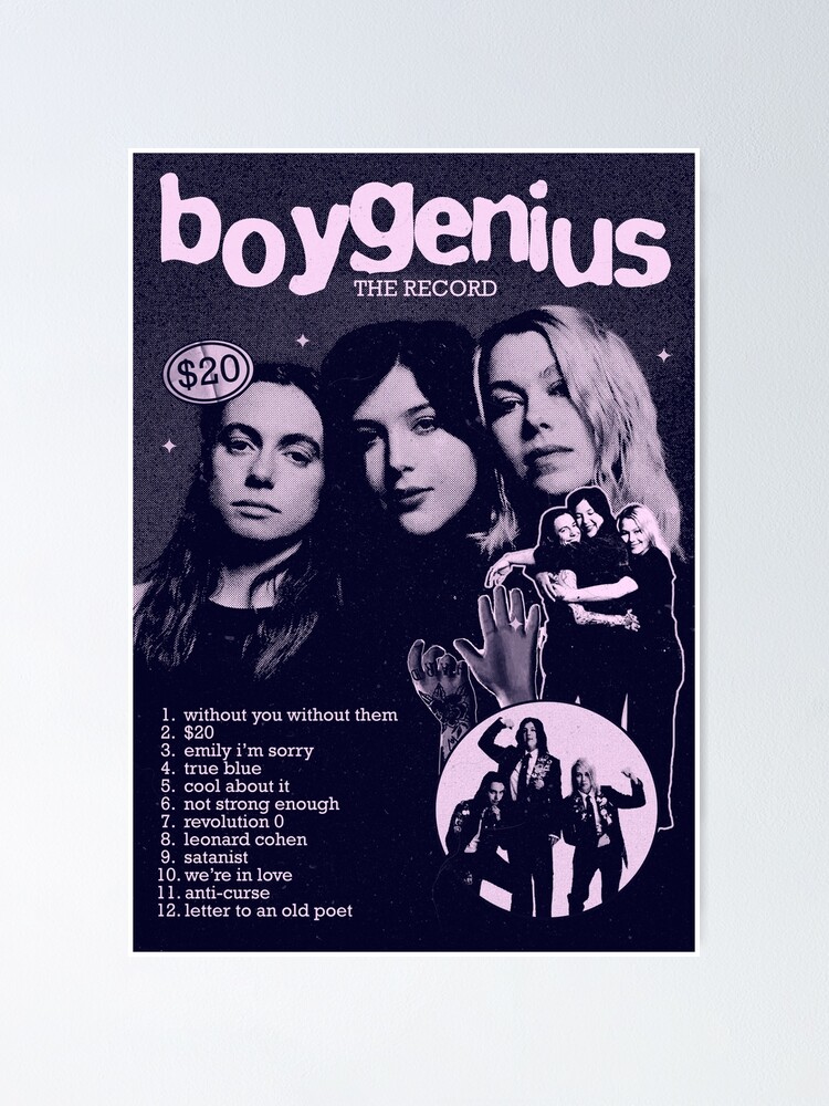 "BOY GENIUS - THE RECORD TRACKLIST " Poster for Sale by TisoBoiteto ...