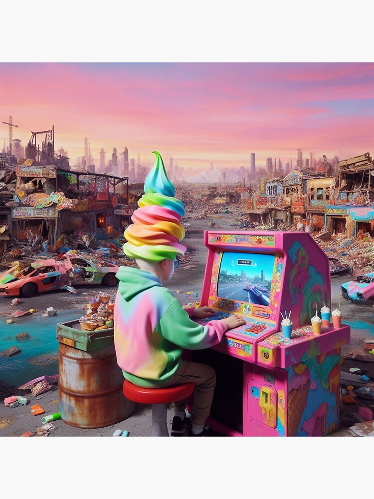 "Post Apocalyptic Gaming " Sticker for Sale by SoftServeArt | Redbubble