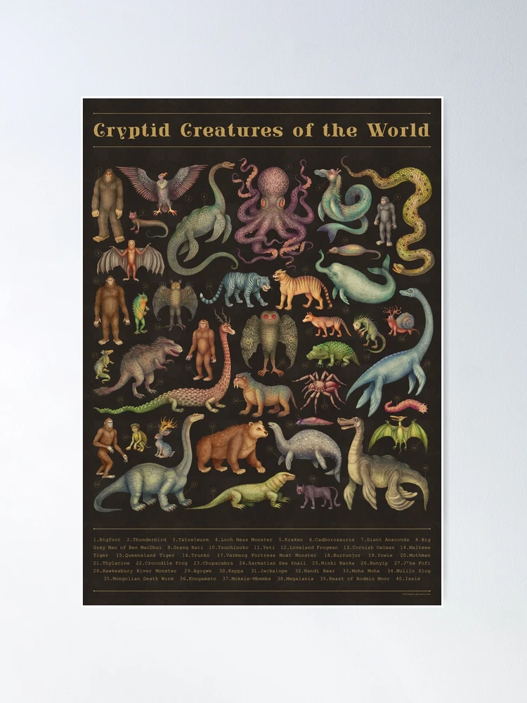 Explore The World39s Cryptids With This Poster