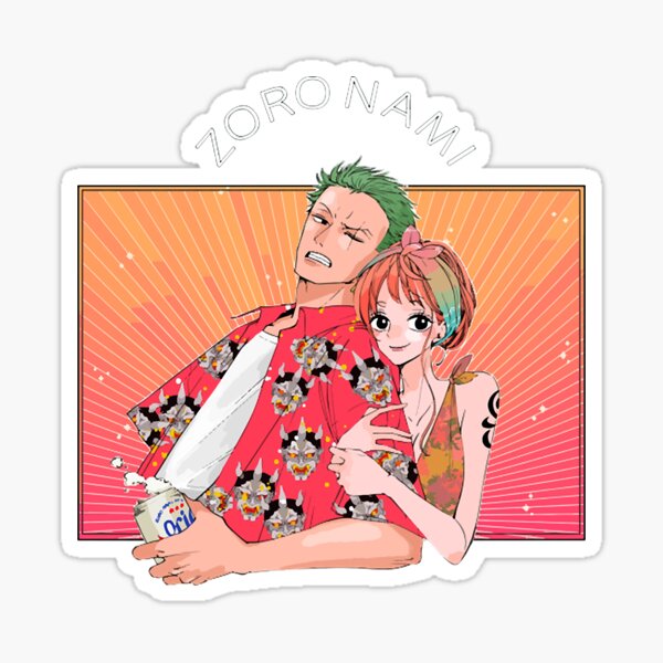 "Zoro Nami One Piece" Sticker for Sale by BruceTorre | Redbubble