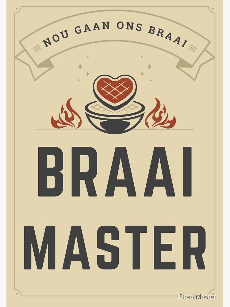 "Braai Master " Sticker for Sale by BraaiMaster | Redbubble