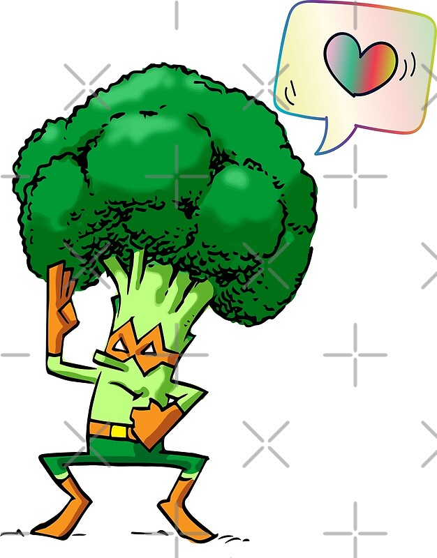 "Broccoli Ninja Foodie Mixed Martial Arts MMA Superhero" by ProjectX23 ...