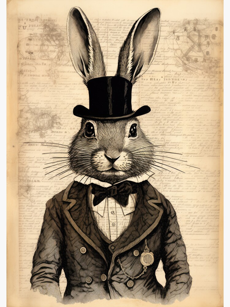 "Alice in Wonderland Rabbit on Dictionary Page" Sticker for Sale by ...