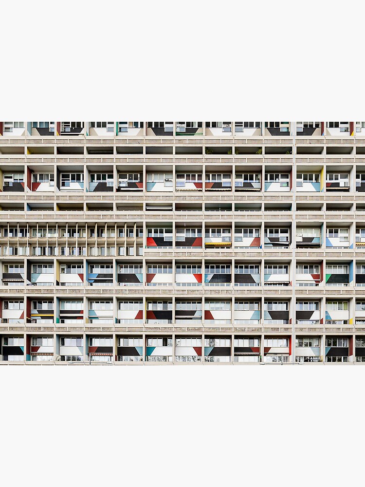 "Pattern art of Unité d'Habitation of Berlin - Le Corbusier project of ...