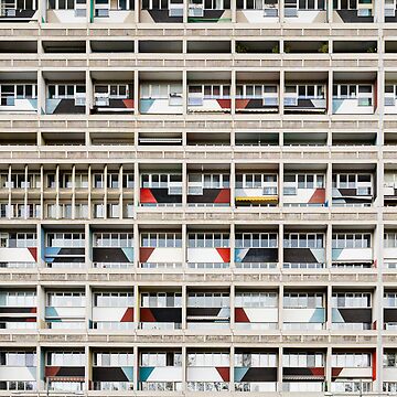 "Pattern art of Unité d'Habitation of Berlin - Le Corbusier project of ...