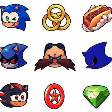 "sonic sticker pack" Sticker for Sale by IanBee | Redbubble