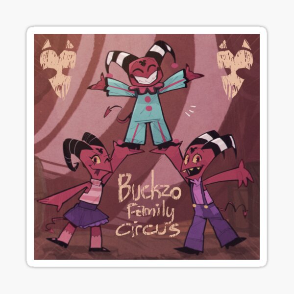 "Buckzo Family Circus" Sticker by JuliaCheesecake | Redbubble
