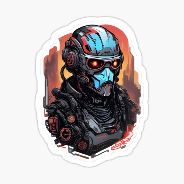 "Cyber Warrior " Sticker for Sale by mrlazypl | Redbubble