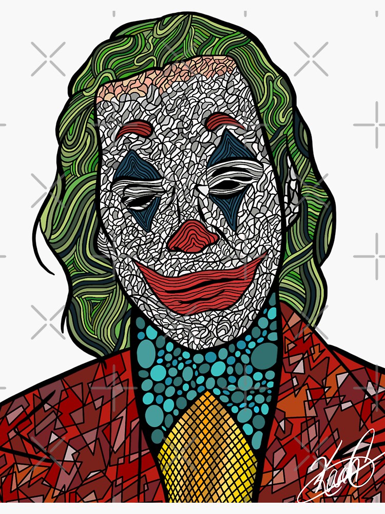 "Joker" Sticker for Sale by abstractbykaren | Redbubble
