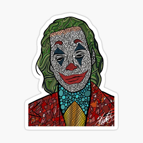 "Joker" Sticker for Sale by abstractbykaren | Redbubble