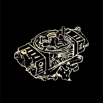 "Carburetor HAND -DRAWN Sticker Hot Rod Muscle" Sticker for Sale by ...