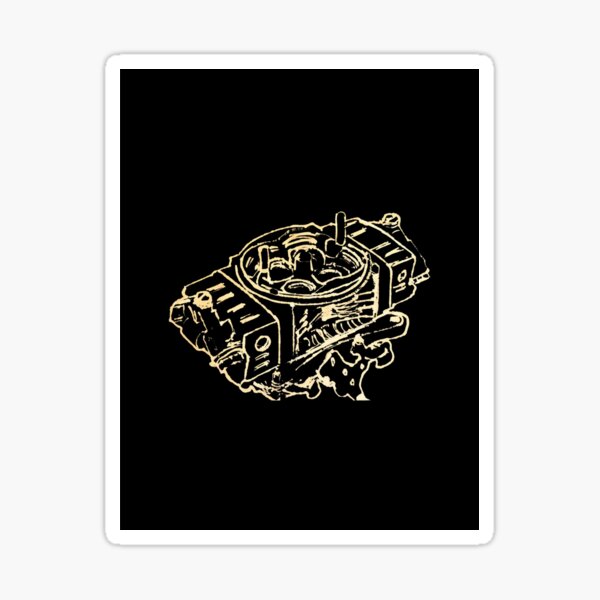 "Carburetor HAND -DRAWN Sticker Hot Rod Muscle" Sticker for Sale by ...