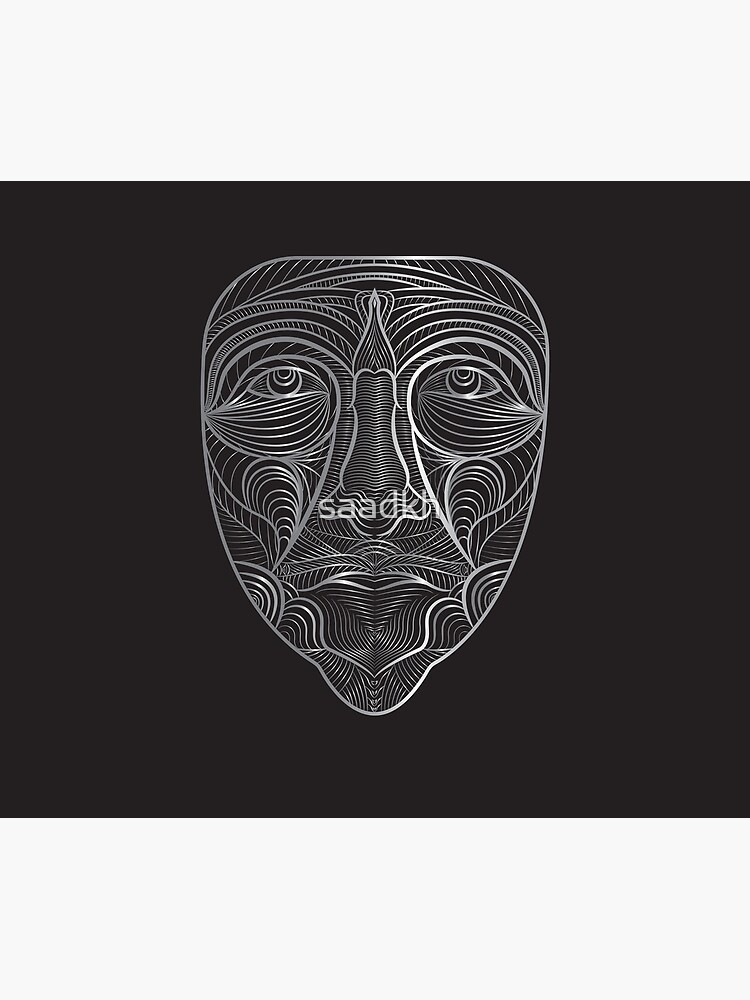 "Cute Face Line Art Silver scary Design Gift for Horror Lovers" Canvas ...