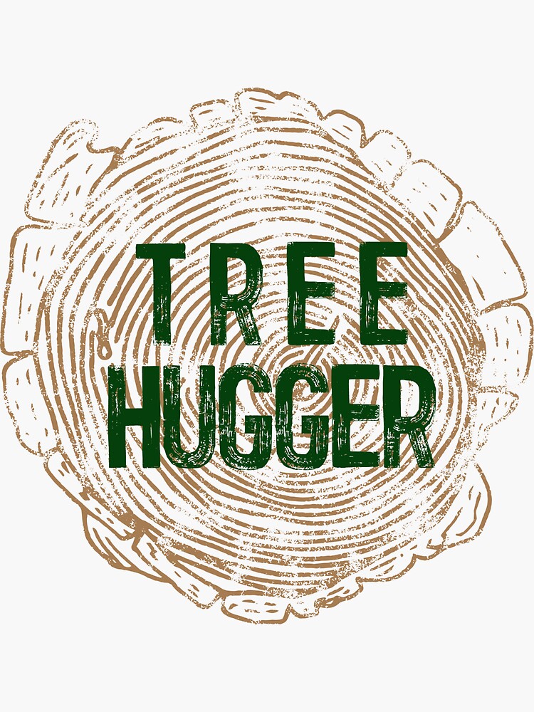 "Tree Hugger" Sticker for Sale by progprints | Redbubble