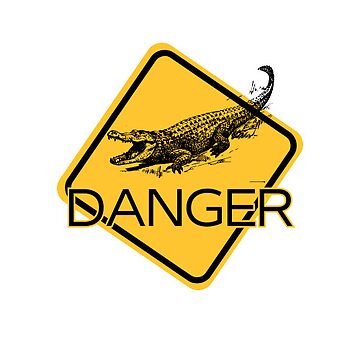 "Danger Logo" Sticker for Sale by zezoro321 | Redbubble