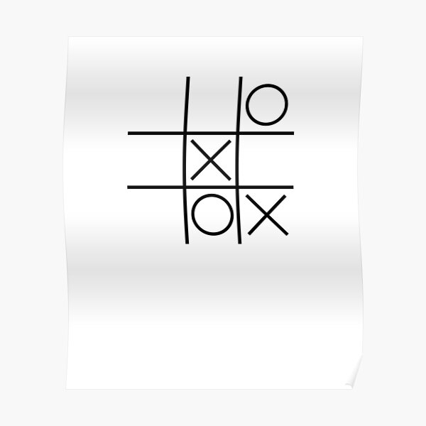 "Tic tac toe" Poster for Sale by Vectorqueen | Redbubble