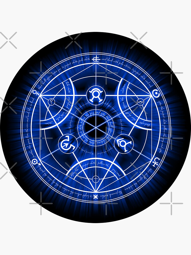 "Human Transmutation Circle" Sticker for Sale by RevolutionGFX | Redbubble