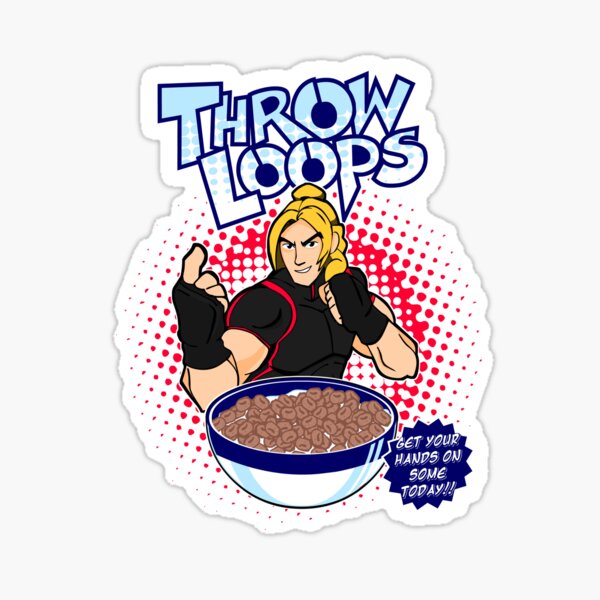 "Throw Loops Cereal - Ken" Sticker by jiggerstick | Redbubble