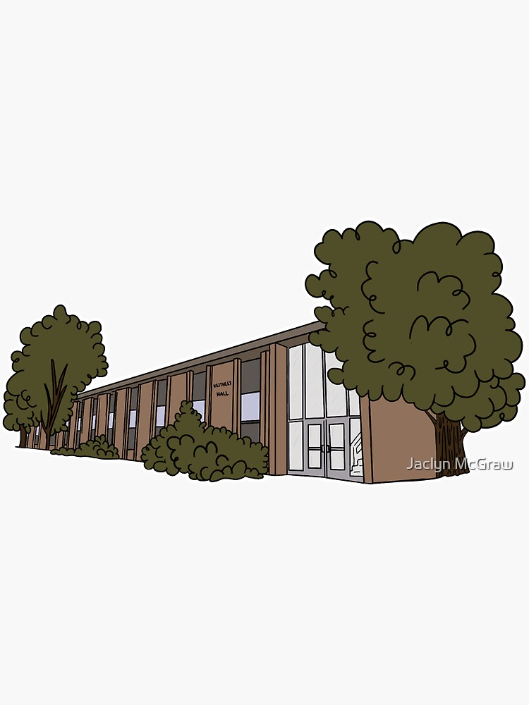 "Keithley Hall Building Sticker" Sticker for Sale by Jaclyn McGraw ...