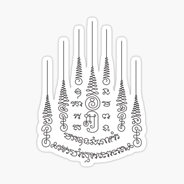 "Thai talisman traditional tattoo" Sticker for Sale by paiteen09 ...