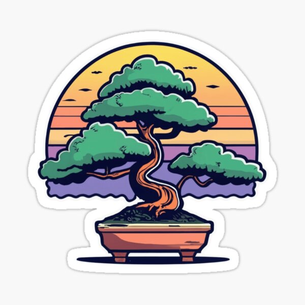 "bonsai tree" Sticker for Sale by ozairiyoob | Redbubble