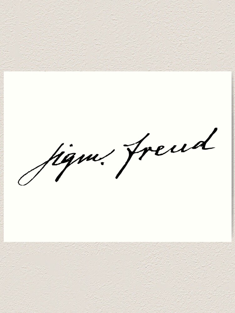 "Sigmund Freud Unterschrift" Kunstdruck von PZAndrews | Redbubble