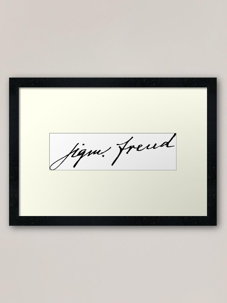 "Sigmund Freud Signature" Framed Art Print for Sale by PZAndrews ...