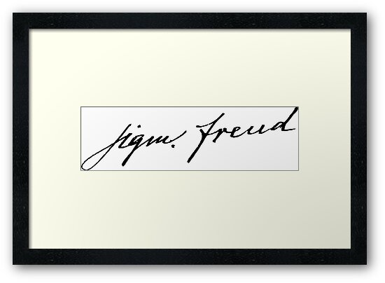 "Sigmund Freud Signature" Framed Art Print by PZAndrews | Redbubble