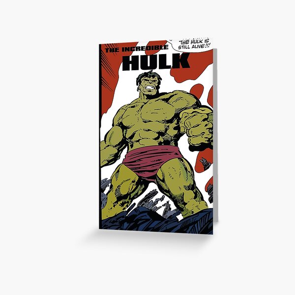 "The Incredible Hulk Vintage Comic" Greeting Card by Exploorer Design ...