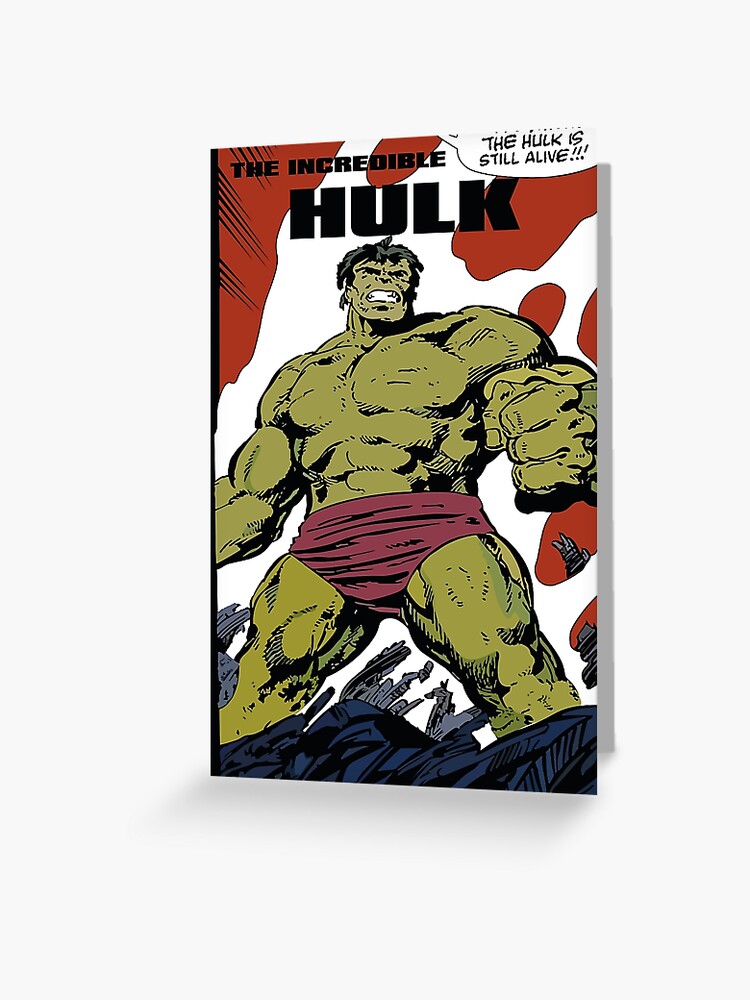 "The Incredible Hulk Vintage Comic" Greeting Card by Exploorer Design ...