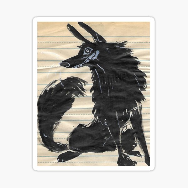 "Ink Wolf" Sticker by Amascomet | Redbubble