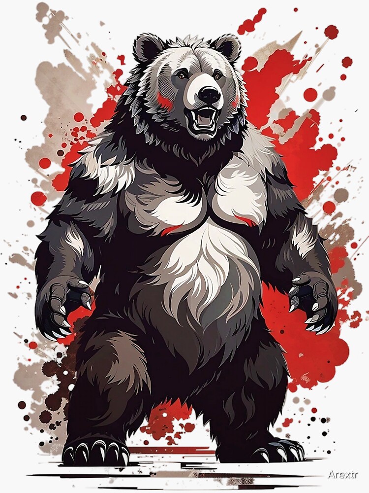 "Angry bear" Sticker for Sale by Arextr | Redbubble