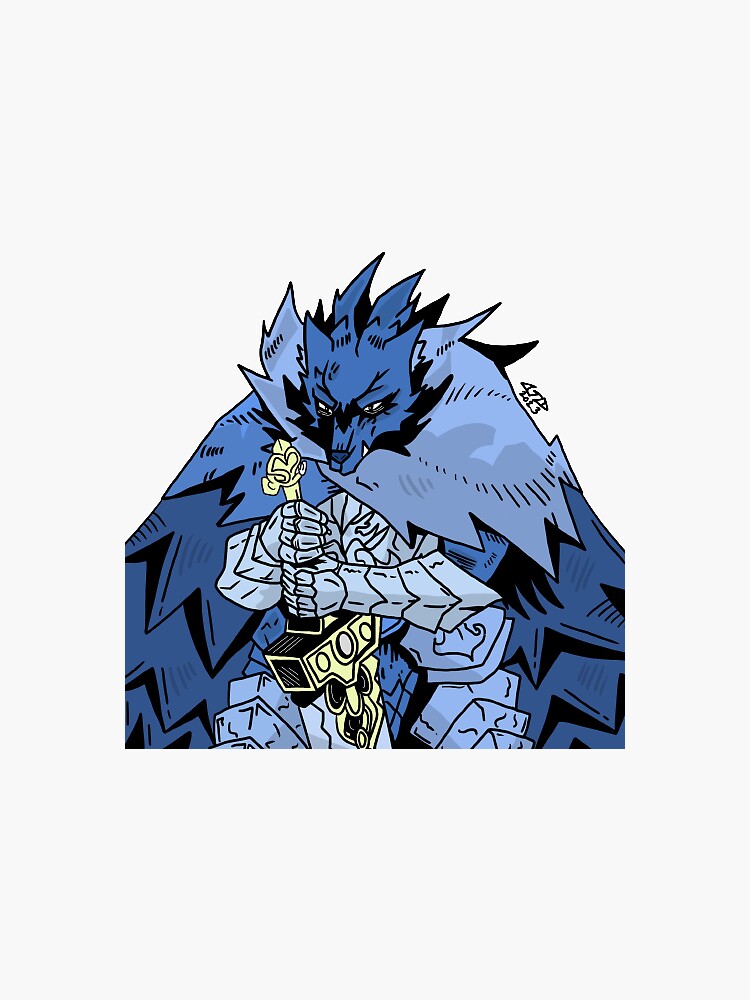 "ELDEN RING: Blaidd" Sticker for Sale by AngeAzz | Redbubble
