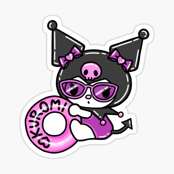 "Kuromi Swimsuit" Sticker for Sale by AlyssaSlushie | Redbubble