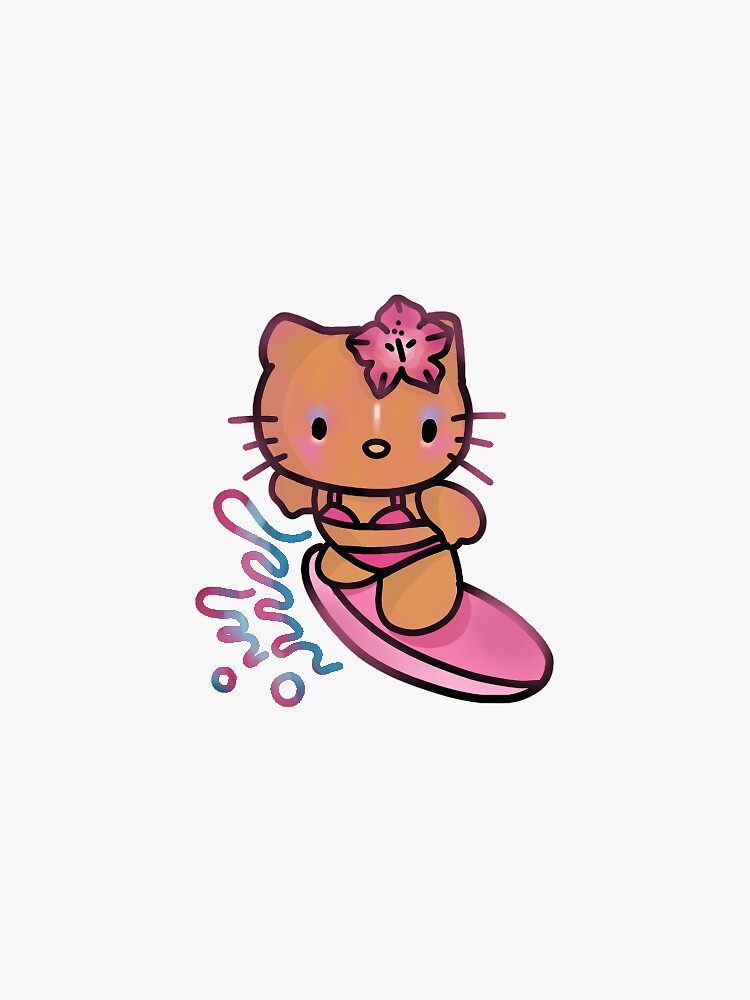 "Hello Kitty Gyaru Surf" Sticker for Sale by AlyssaSlushie | Redbubble