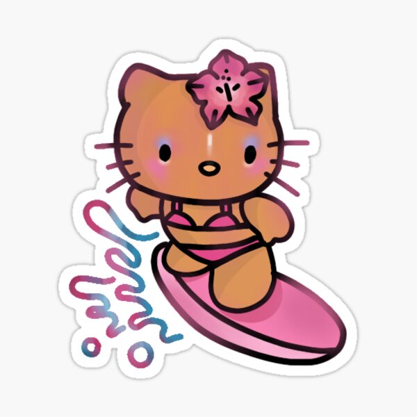 "Hello Kitty Gyaru Surf" Sticker for Sale by Alyssa Slusher | Redbubble