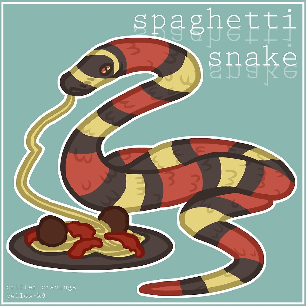 "Spaghetti Snake" by Yellow-K9 | Redbubble