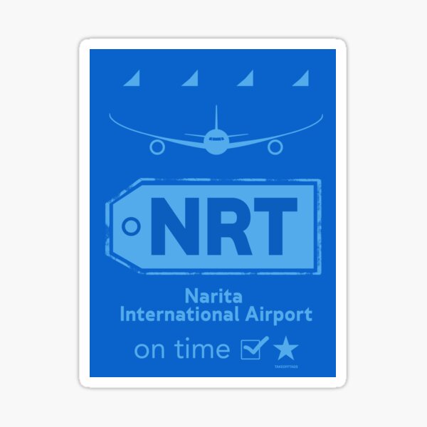 "NRT Narita blue" Sticker for Sale by Aviators | Redbubble