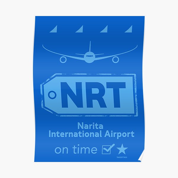 "NRT Narita blue" Poster for Sale by Aviators | Redbubble