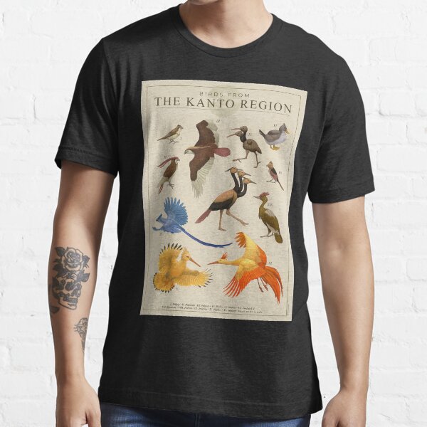 "Birds of Kanto" Essential T-Shirt for Sale by Julio Lacerda | Redbubble
