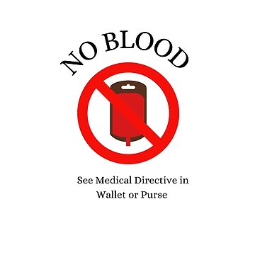 "no blood" Sticker by Friendly-Shop | Redbubble