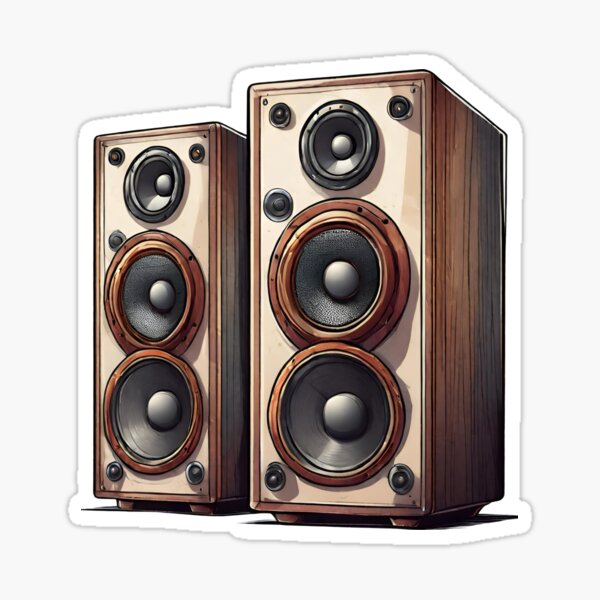 "Loudspeakers" Sticker for Sale by TRSART | Redbubble