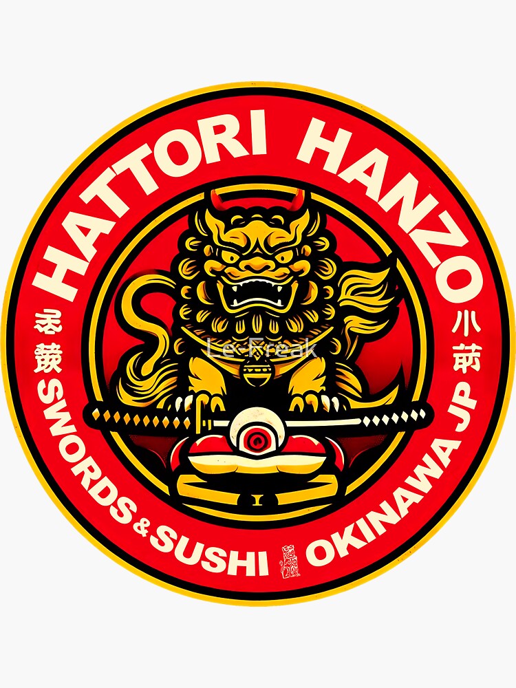 "Hattori Hanzo - Swords & Sushi" Sticker for Sale by Le-Freak | Redbubble