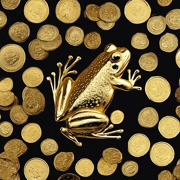"Feng Shui money frog , golden , money , good luck " Sticker for Sale ...
