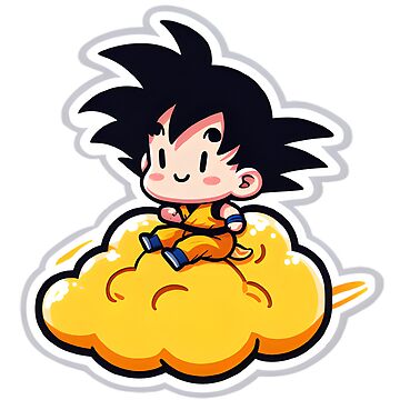 "Goku Riding Flying Cloud" Sticker by Vistaprint | Redbubble