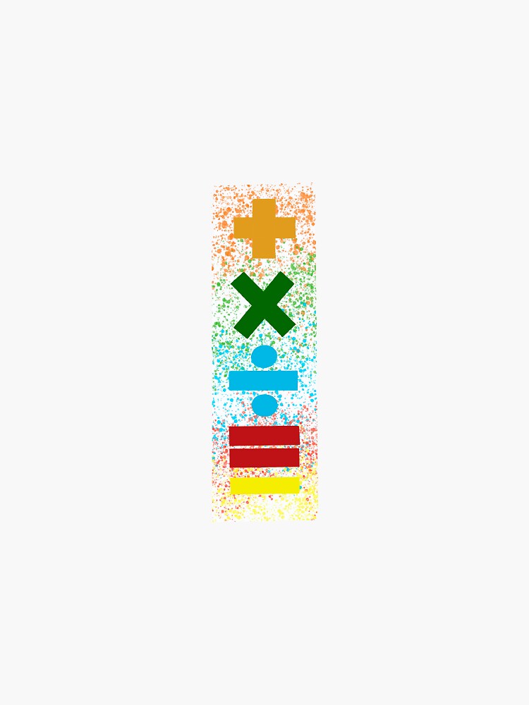 "Ed Sheeran Mathematics Symbols" Sticker for Sale by multiverseoftay ...