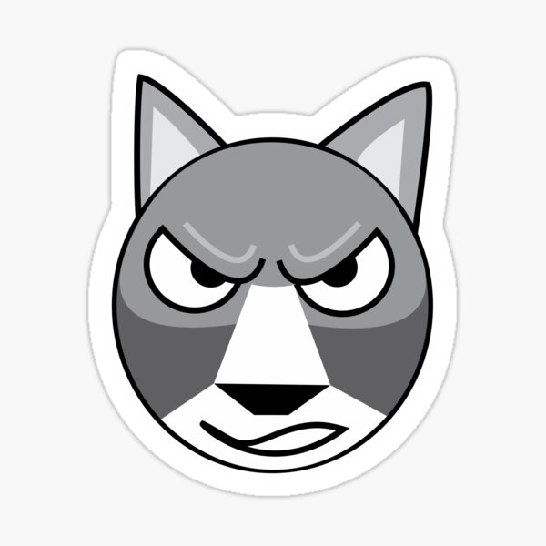 "Wolf cube geometry dash" Sticker by Danierf81 | Redbubble
